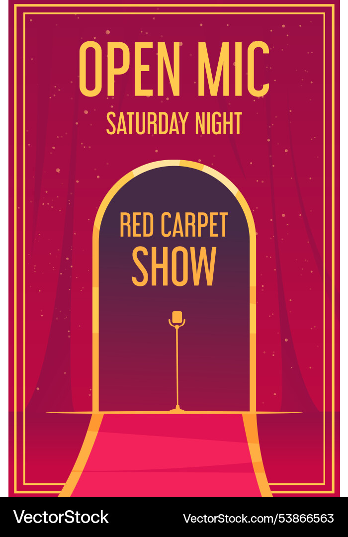 Red Carpet Event Poster Royalty Free Vector Image
