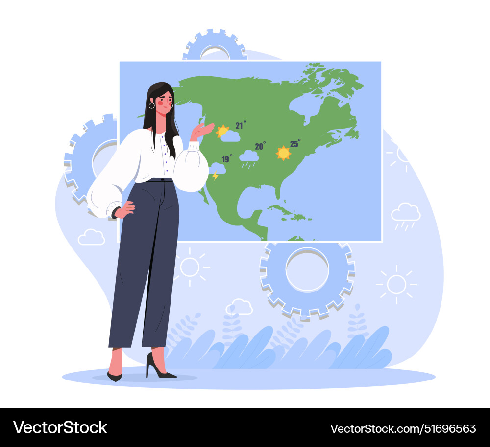 Weather forecast concept Royalty Free Vector Image