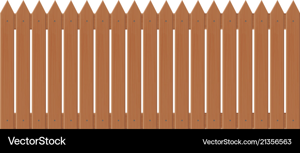Wooden fence isolated on white Royalty Free Vector Image