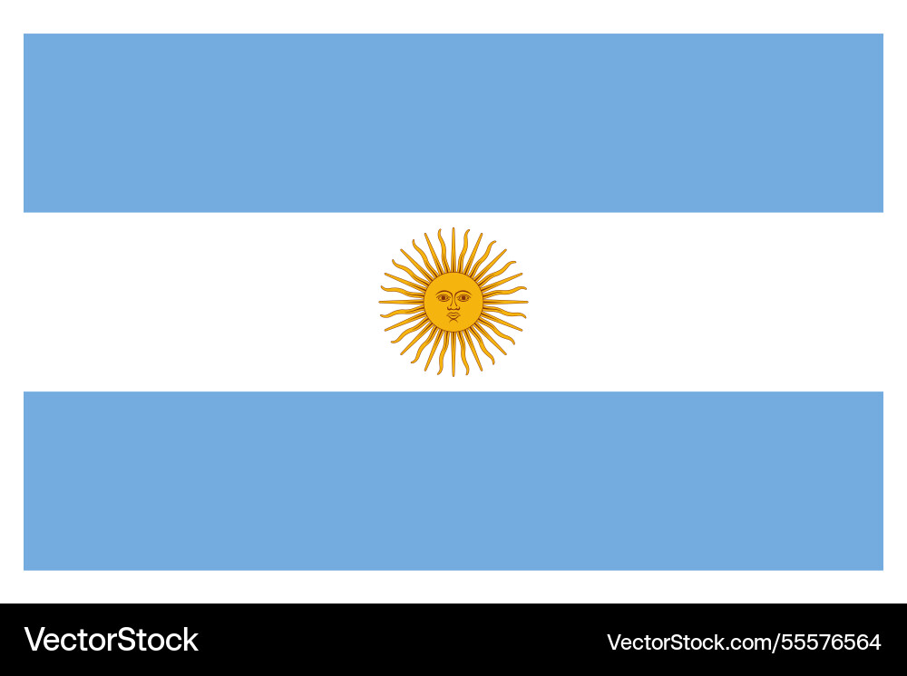 Argentina flag Royalty Free Vector Image - VectorStock