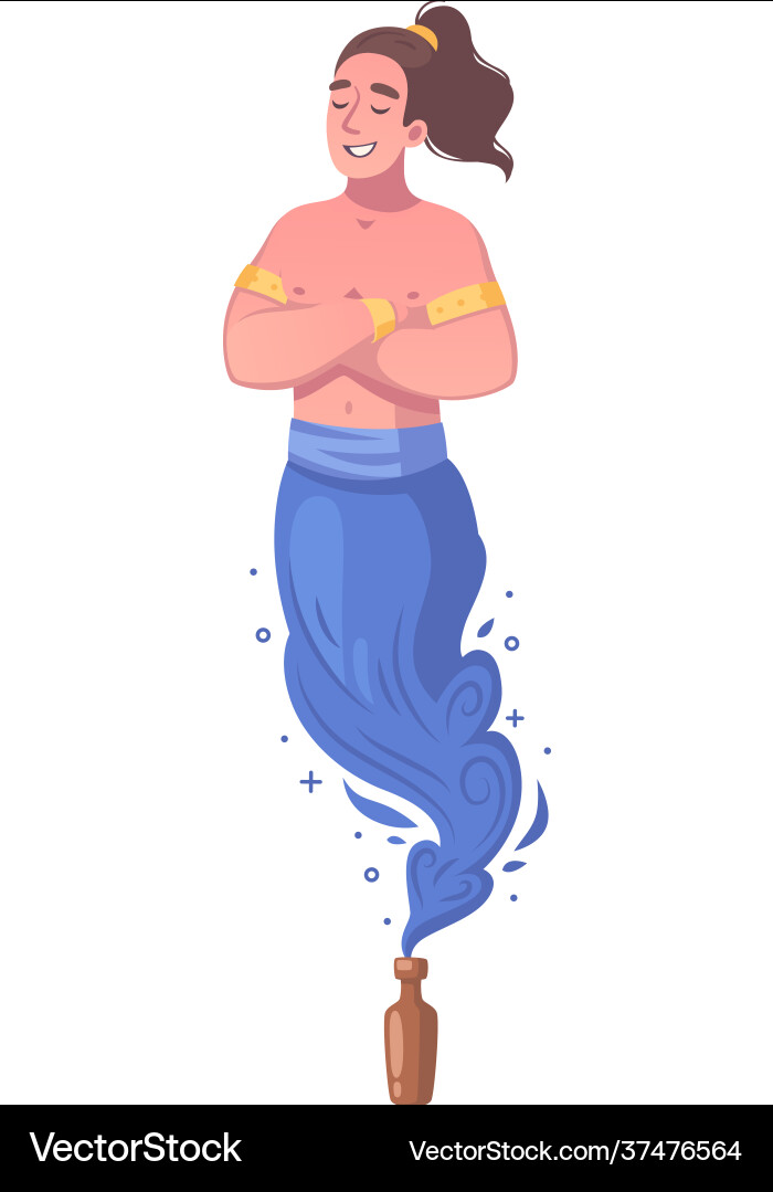 Cartoon genie icon Royalty Free Vector Image - VectorStock