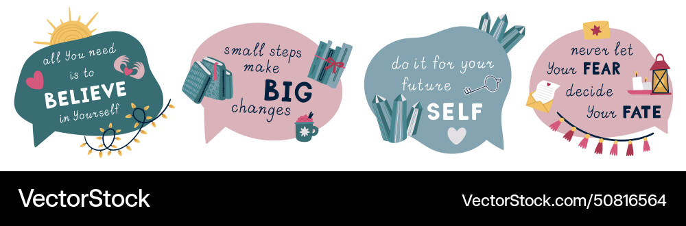 Chat label speak sticker shapes speech bubble Vector Image