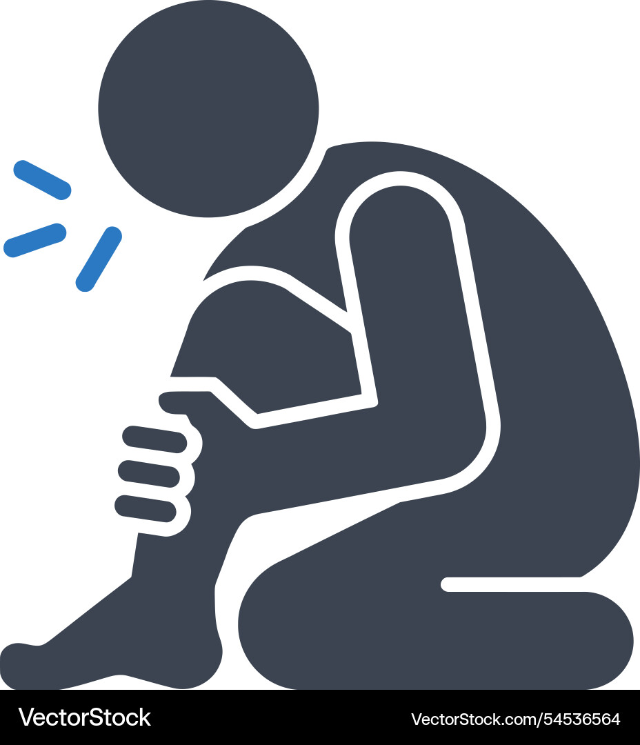 Emotional distress position icon Royalty Free Vector Image