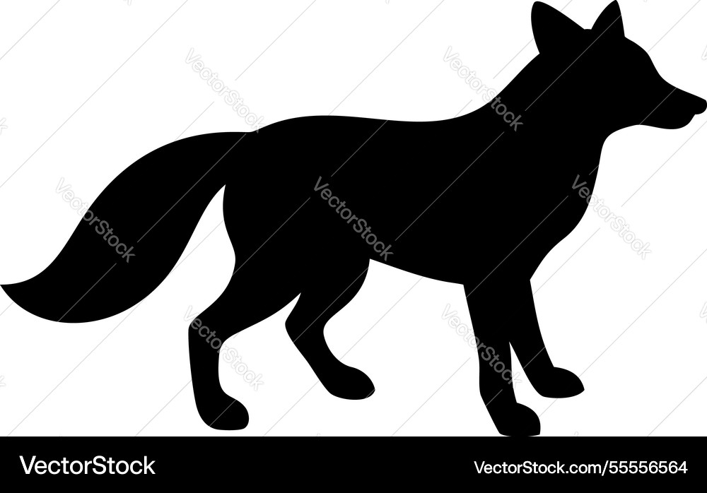 Fox silhouette Royalty Free Vector Image - VectorStock