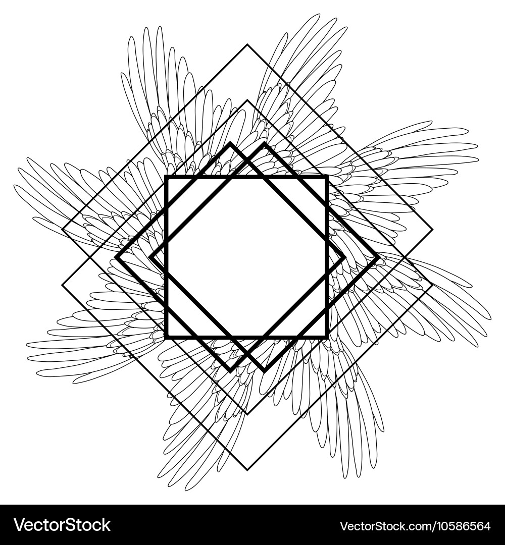 Graphic design with wings Royalty Free Vector Image