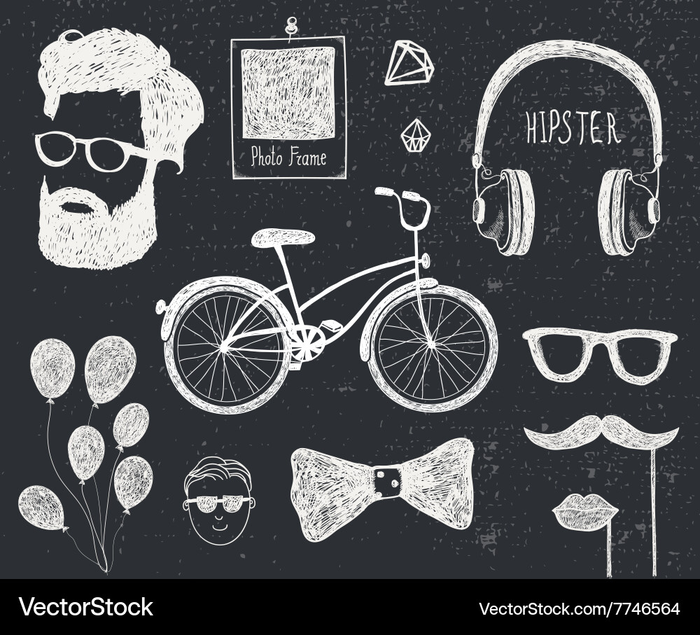 Set of vintage styled design hipster stuff Vector Image