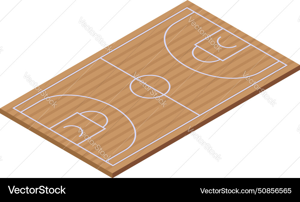 Basketball court icon isometric training Vector Image
