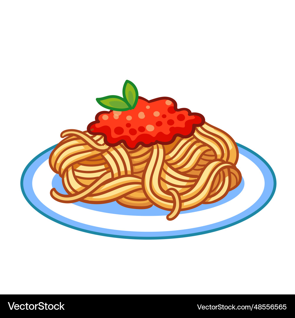 Bolognese Pasta Dish Royalty Free Vector Image