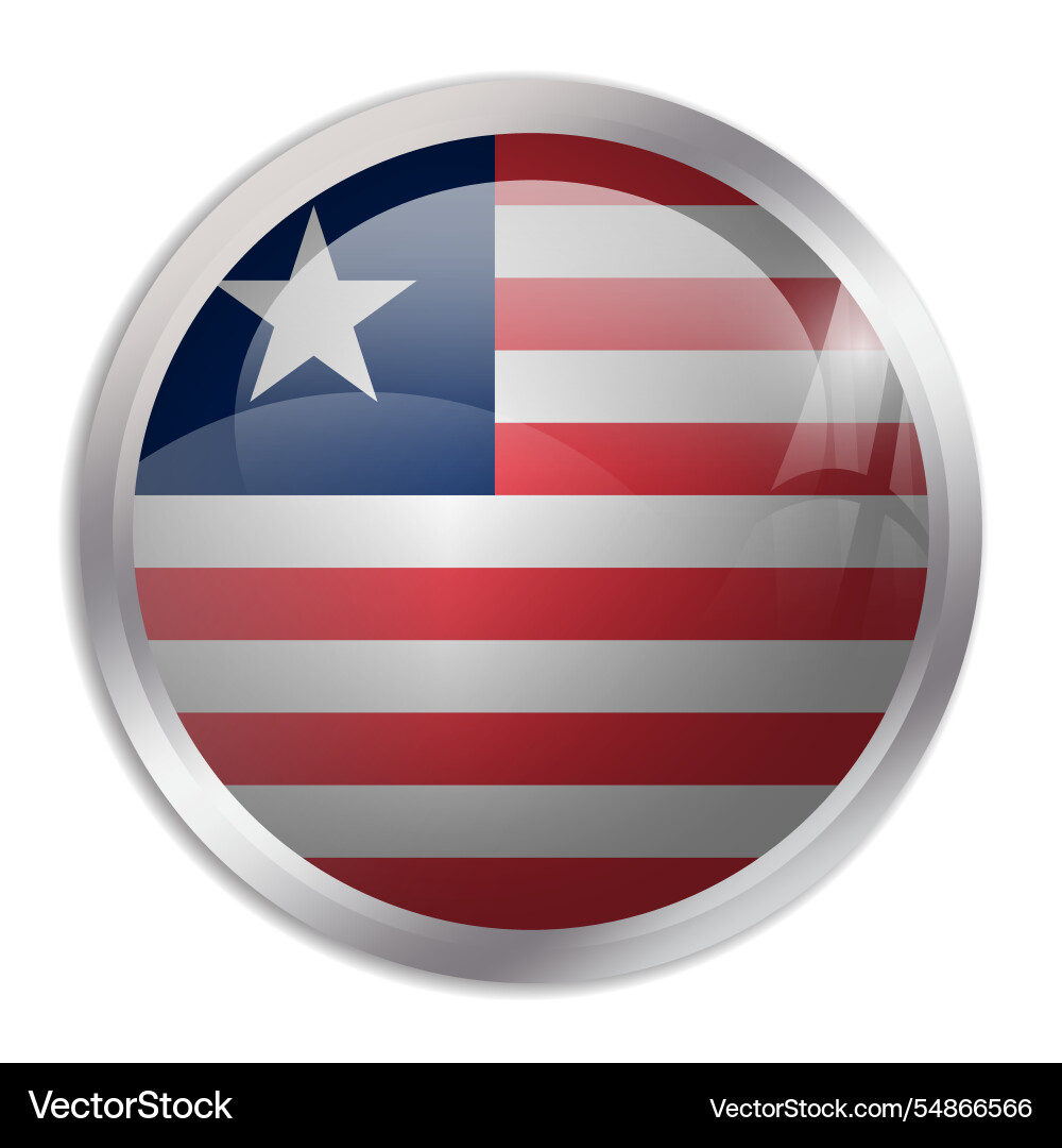 Circle flag of liberia Royalty Free Vector Image