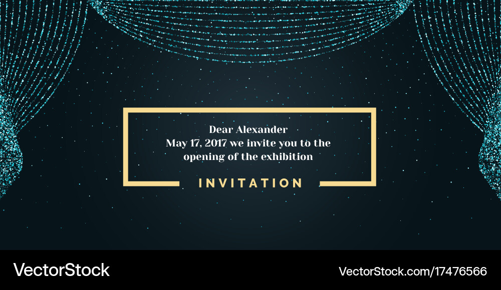 Invitation template for the event background open Vector Image