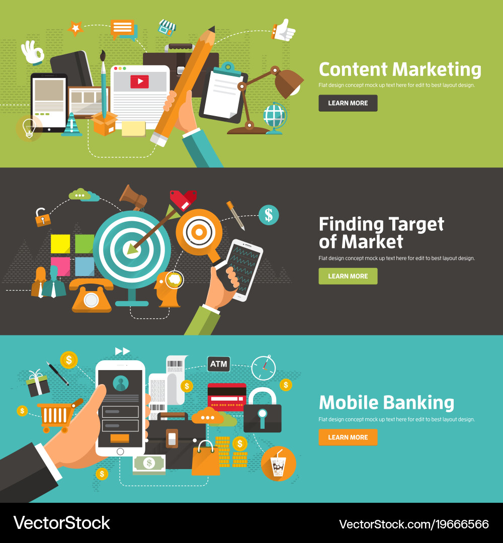 Marketing & Business Concepts Royalty Free Vector Image