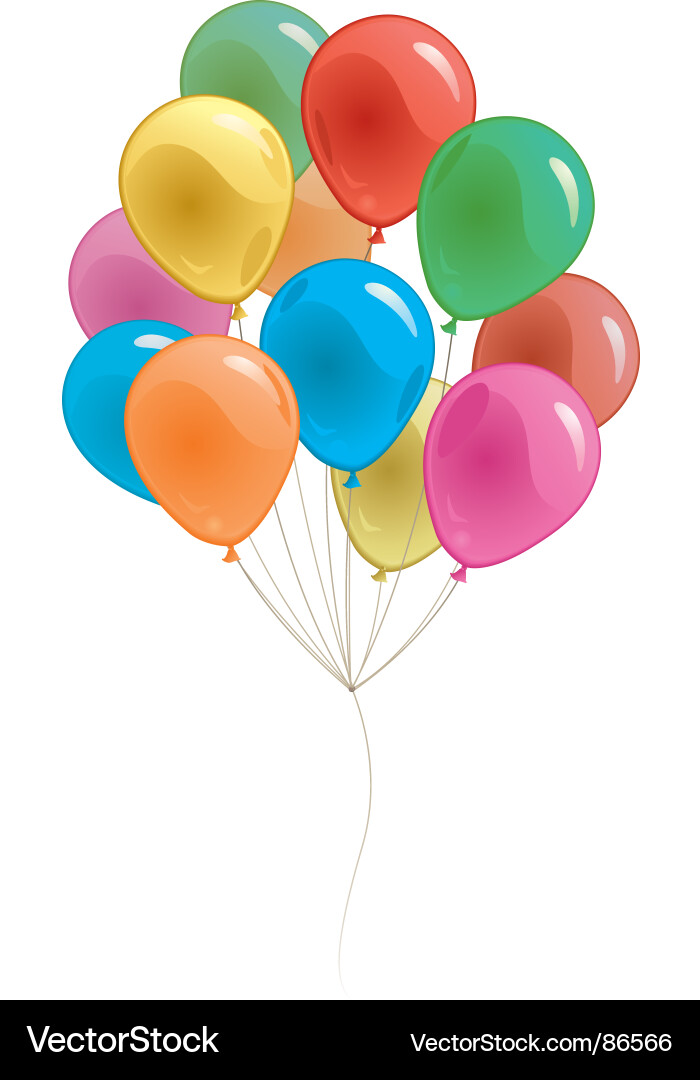 Party balloons Royalty Free Vector Image - VectorStock