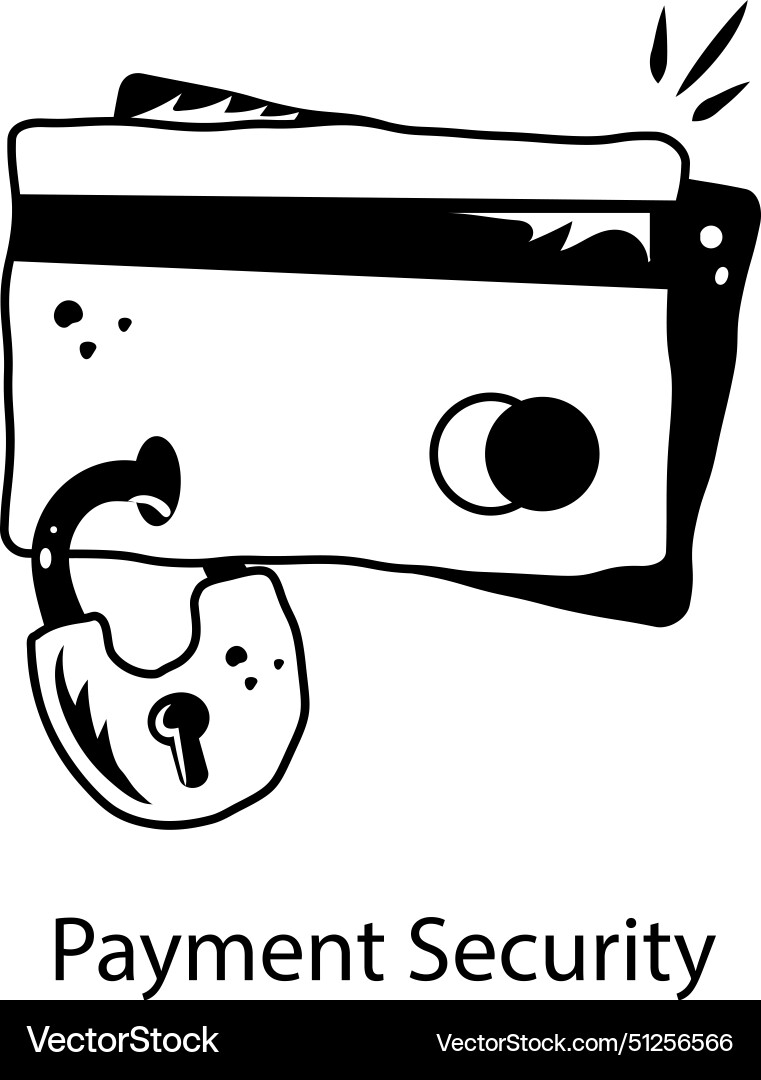 Payment security Royalty Free Vector Image - VectorStock