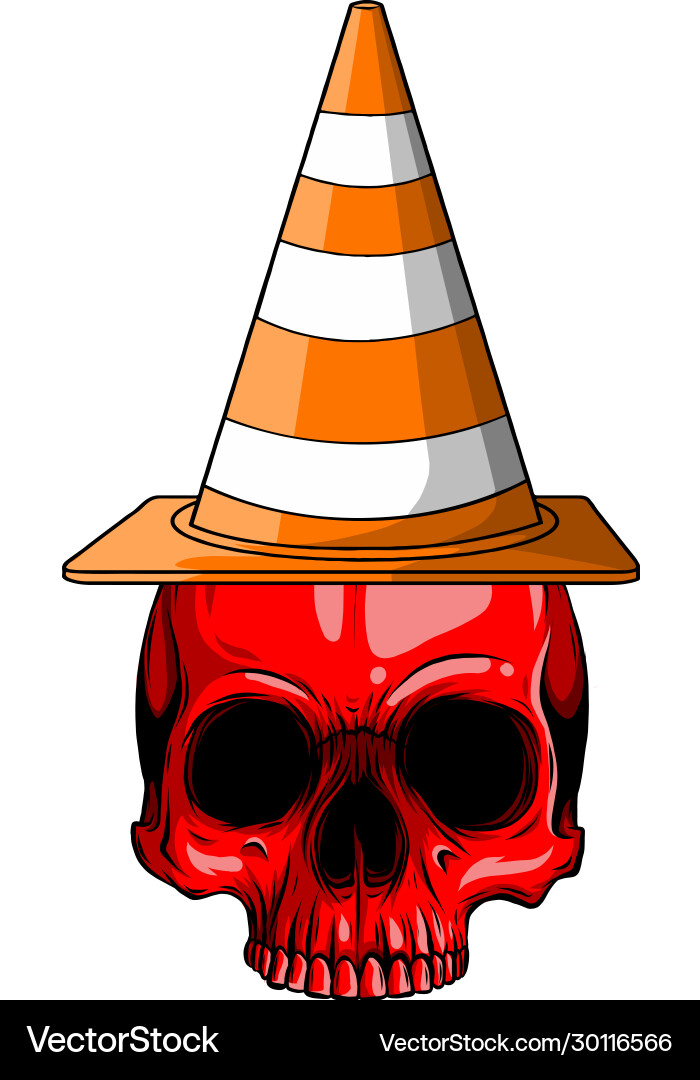 Realistic red skull for designer Royalty Free Vector Image