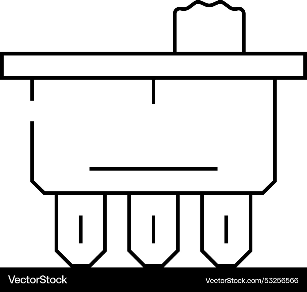 Single pole double throw electrical switch line Vector Image