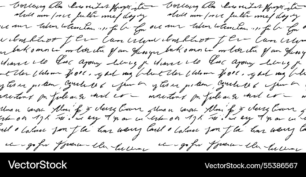 Abstract illegible handwritten text seamless Vector Image