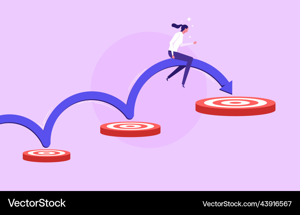 Change target business concept Royalty Free Vector Image