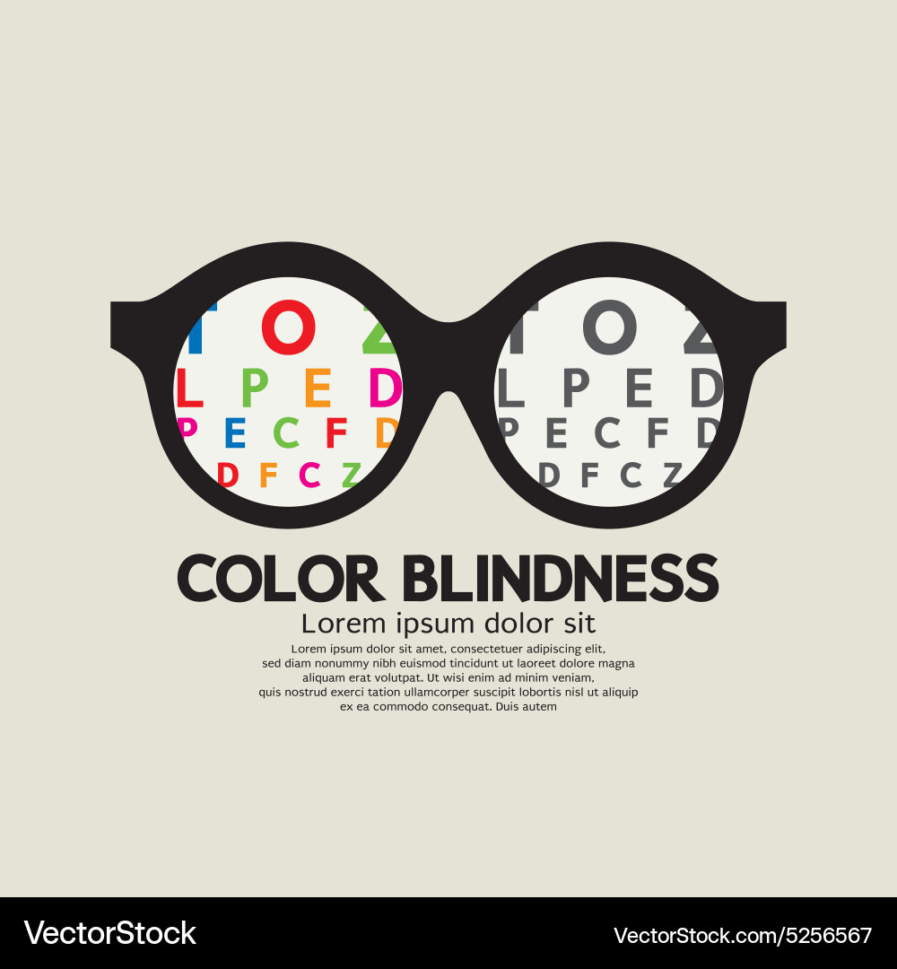 Color blindness concept Royalty Free Vector Image