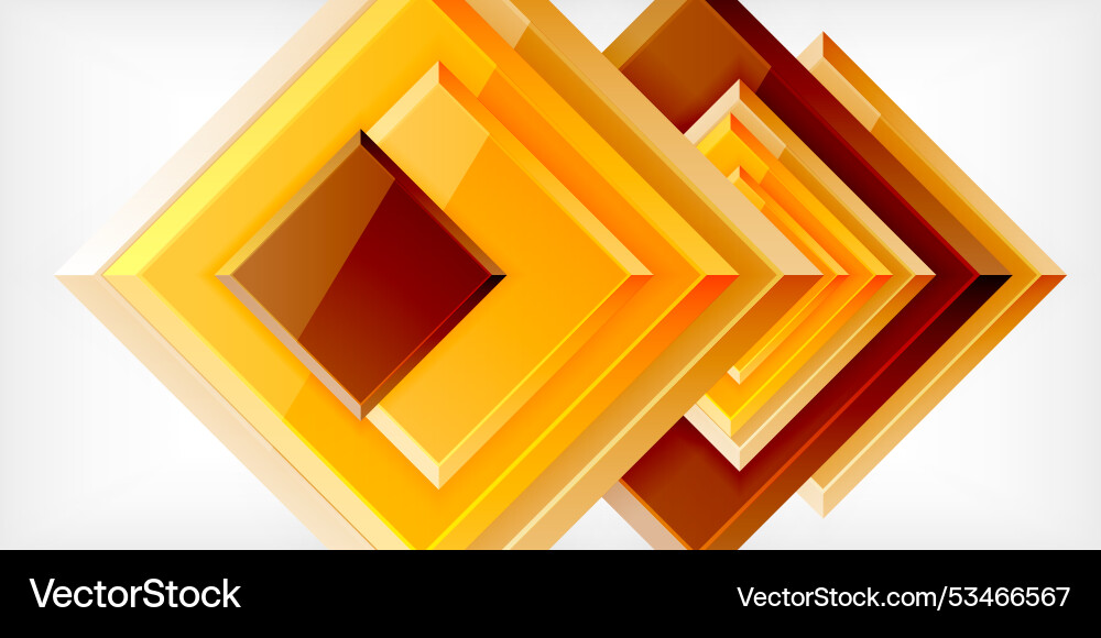 Colorful squares with reflections abstract Vector Image