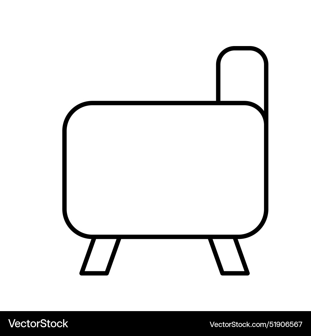 Couch icon in thin line style graphic design Vector Image
