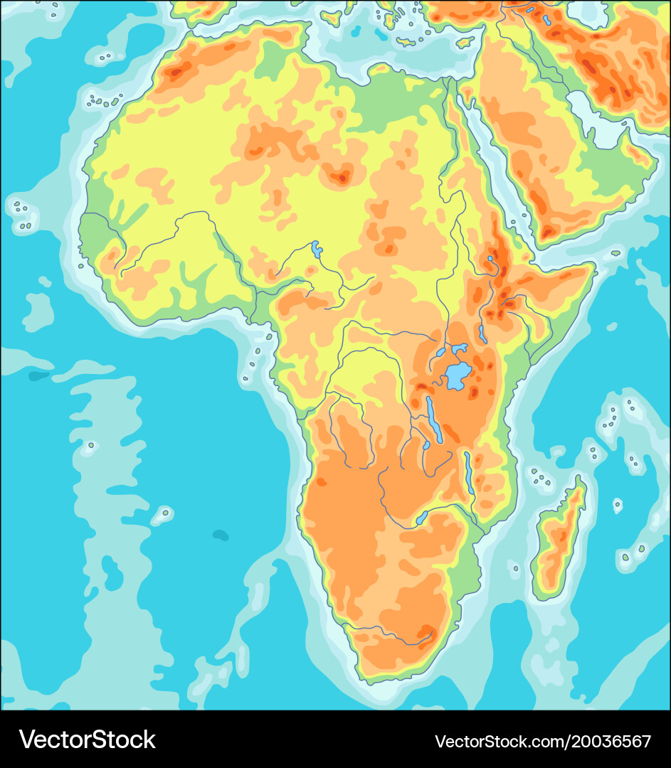 Map Of Africa Physical