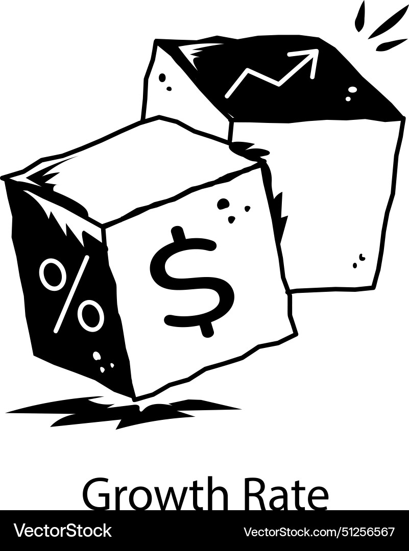 Growth rate Royalty Free Vector Image - VectorStock