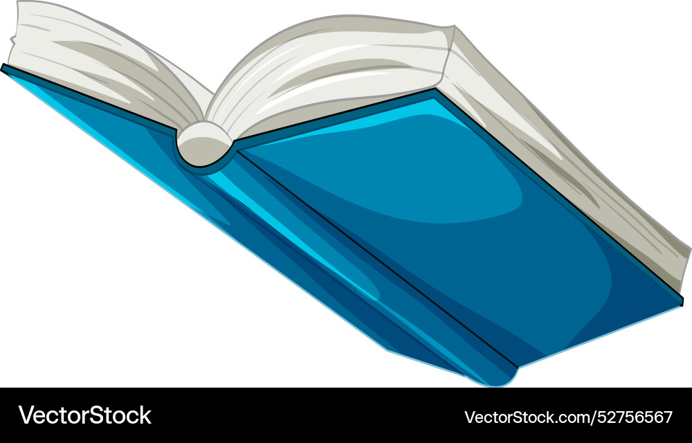 Image of an open blue book Royalty Free Vector Image