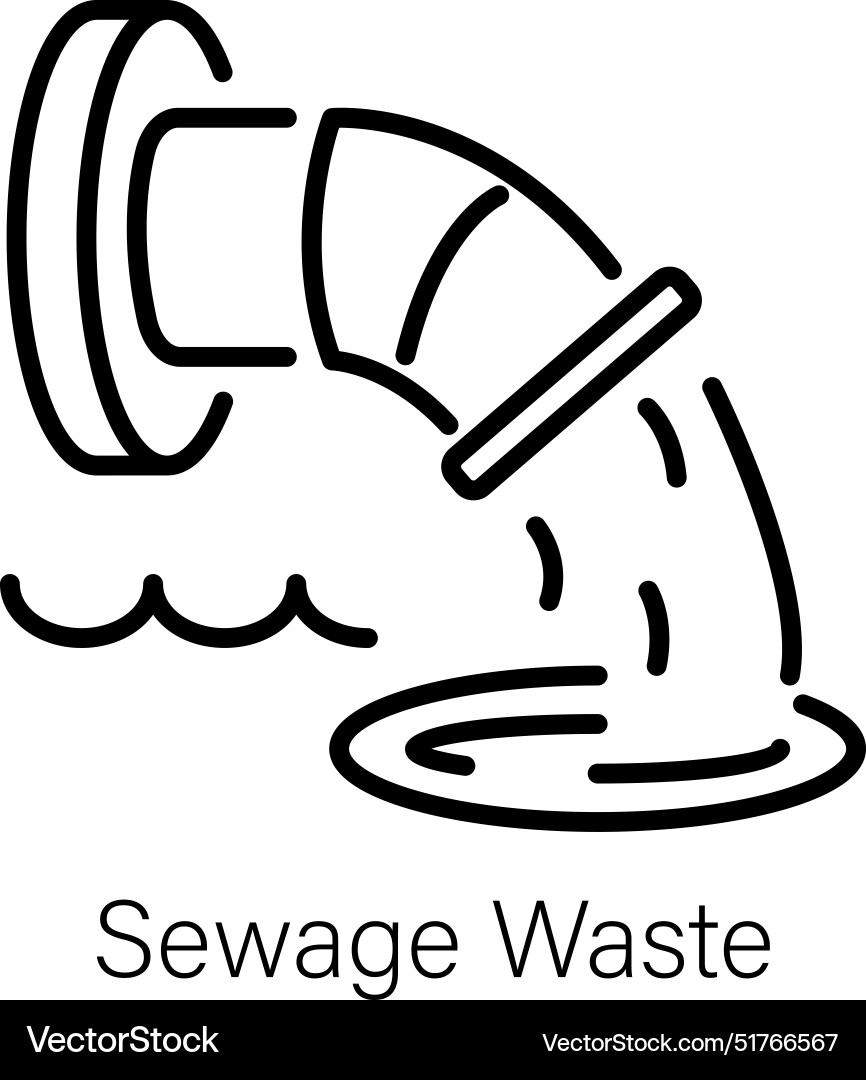 Sewage waste Royalty Free Vector Image - VectorStock