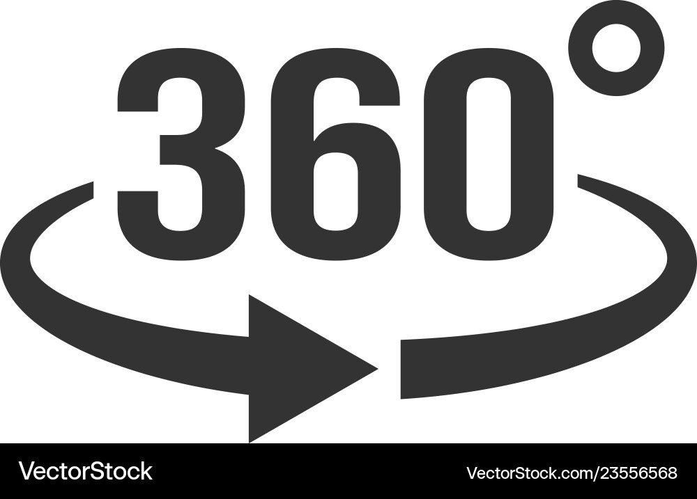 360 view icon graphic design template Royalty Free Vector