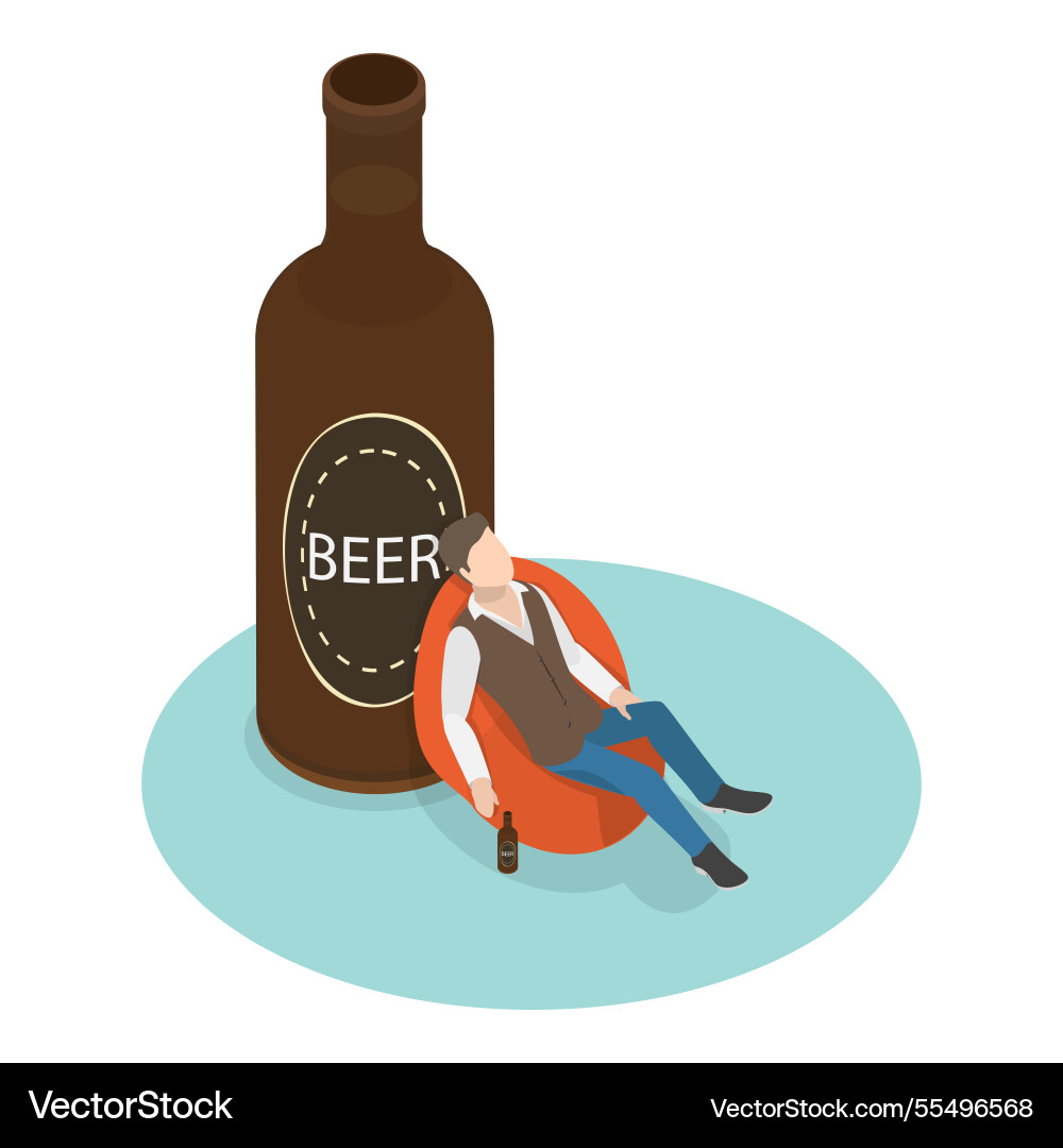 3d isometric flat of bad Royalty Free Vector Image