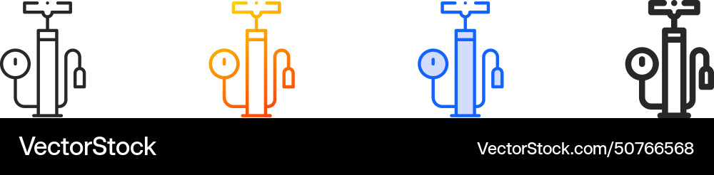 Air pump iconthin linear gradient blue stroke Vector Image