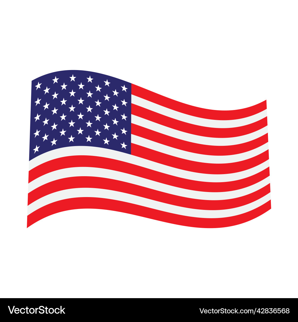 American Flag Royalty Free Vector Image - VectorStock