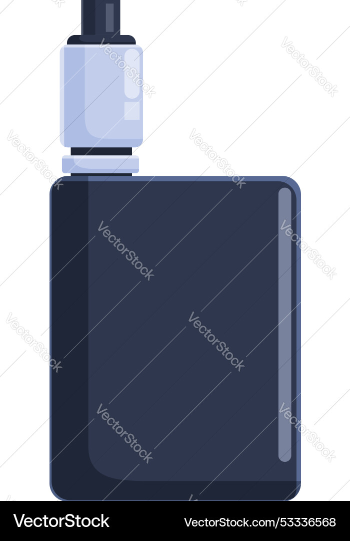 Big battery box mod vaporizer using e liquid Vector Image