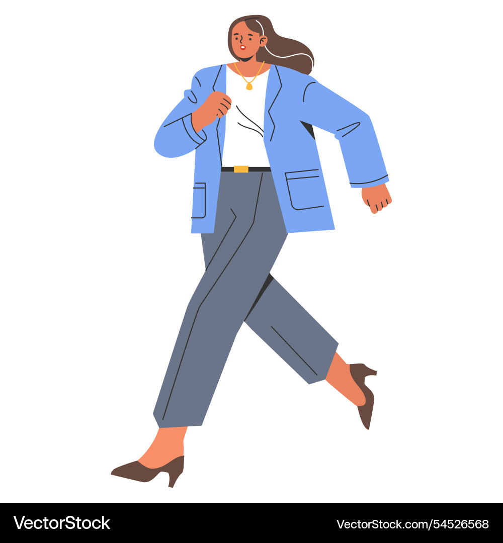 Businesswoman flat Royalty Free Vector Image - VectorStock