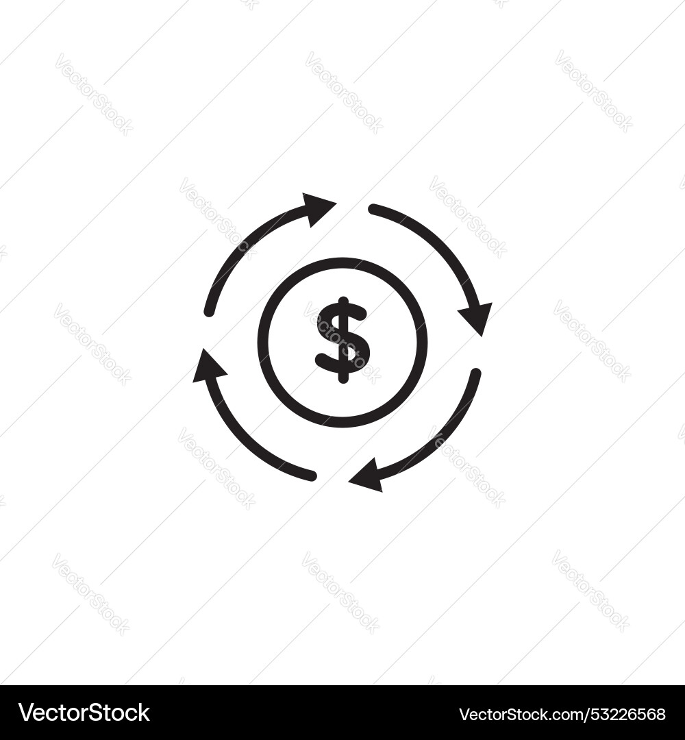 Circulation of money icon Royalty Free Vector Image
