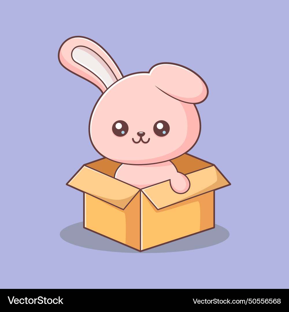 Cute bunny character design Royalty Free Vector Image