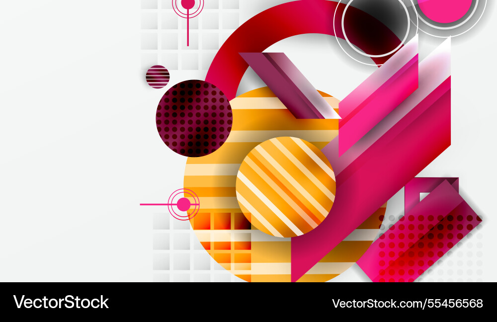 Dynamic complex geometric abstract background Vector Image