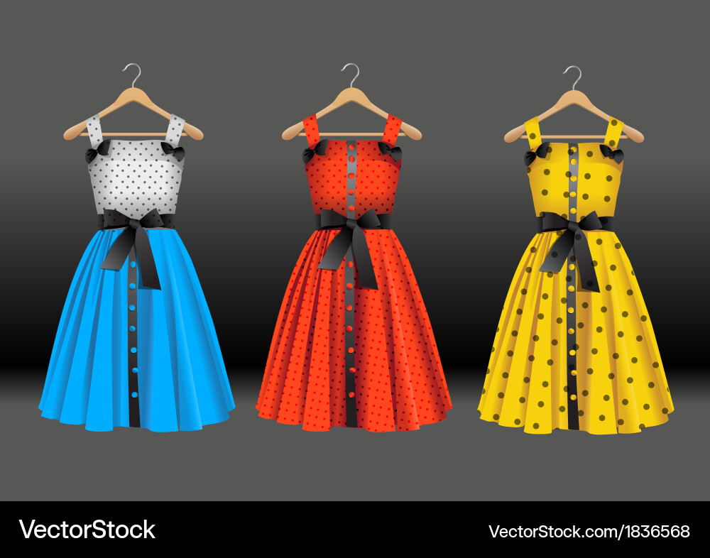Fashion dresses Royalty Free Vector Image - VectorStock