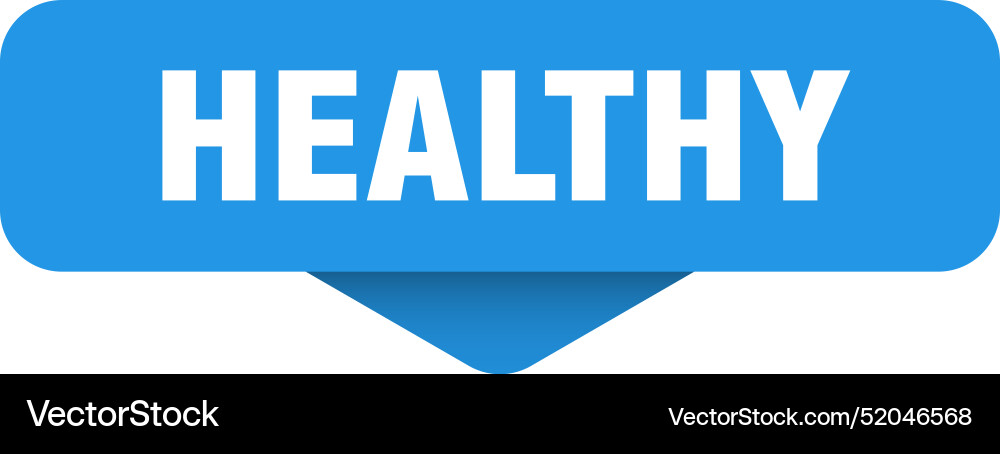 Healthy sticker sign on transparent Royalty Free Vector