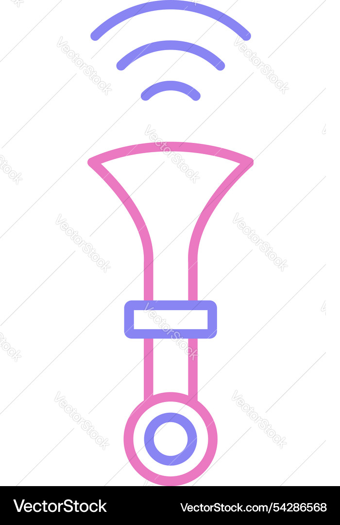 Horn line two colour icon Royalty Free Vector Image