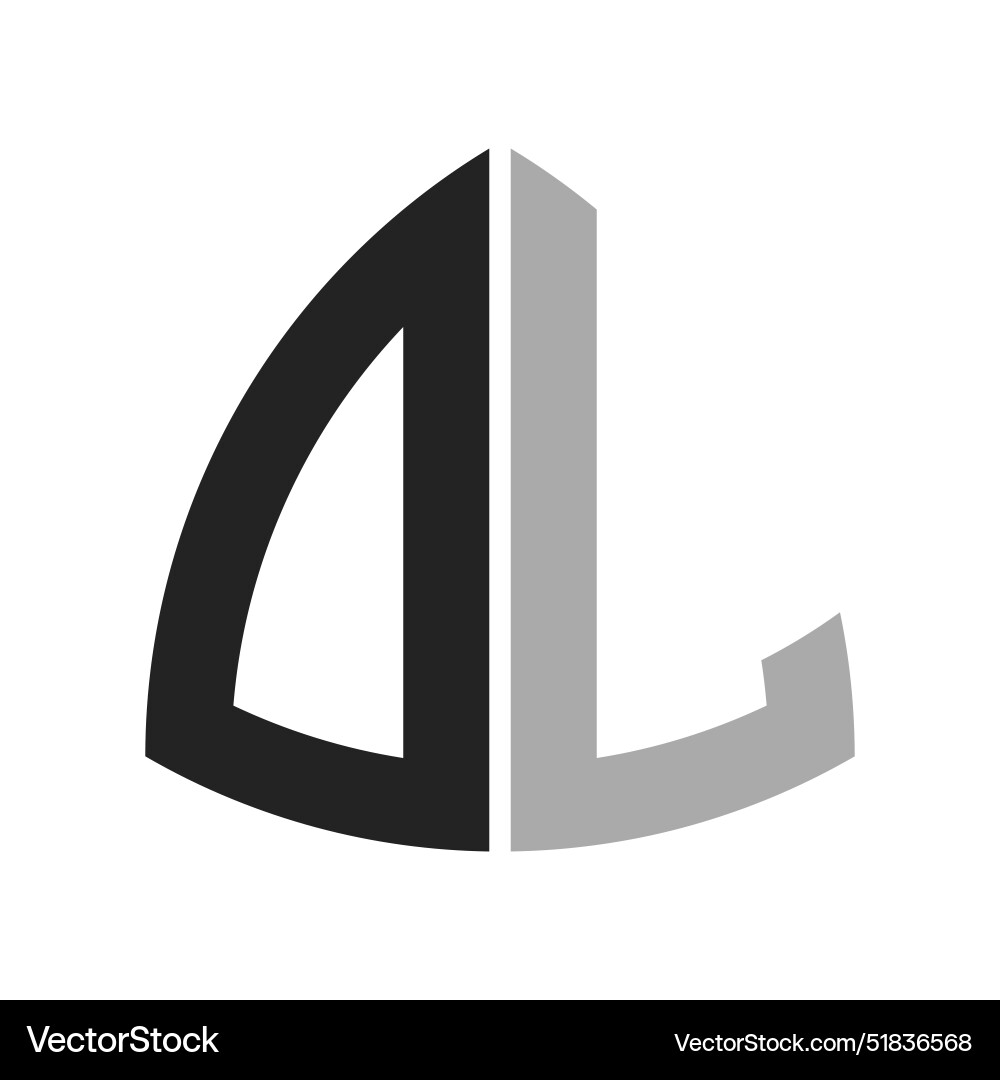 Modern creative ol logo design letter ol icon for Vector Image