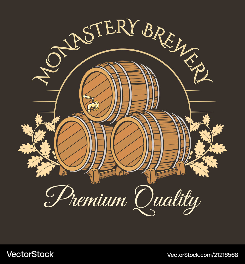 Old barrels logo Royalty Free Vector Image - VectorStock