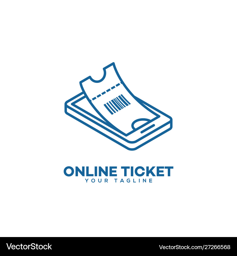 Online ticket logo Royalty Free Vector Image - VectorStock