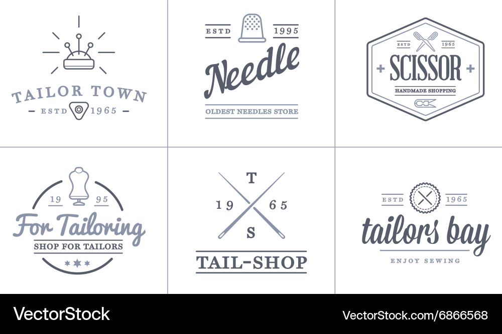 Sewing & Tailoring Elements Royalty Free Vector Image