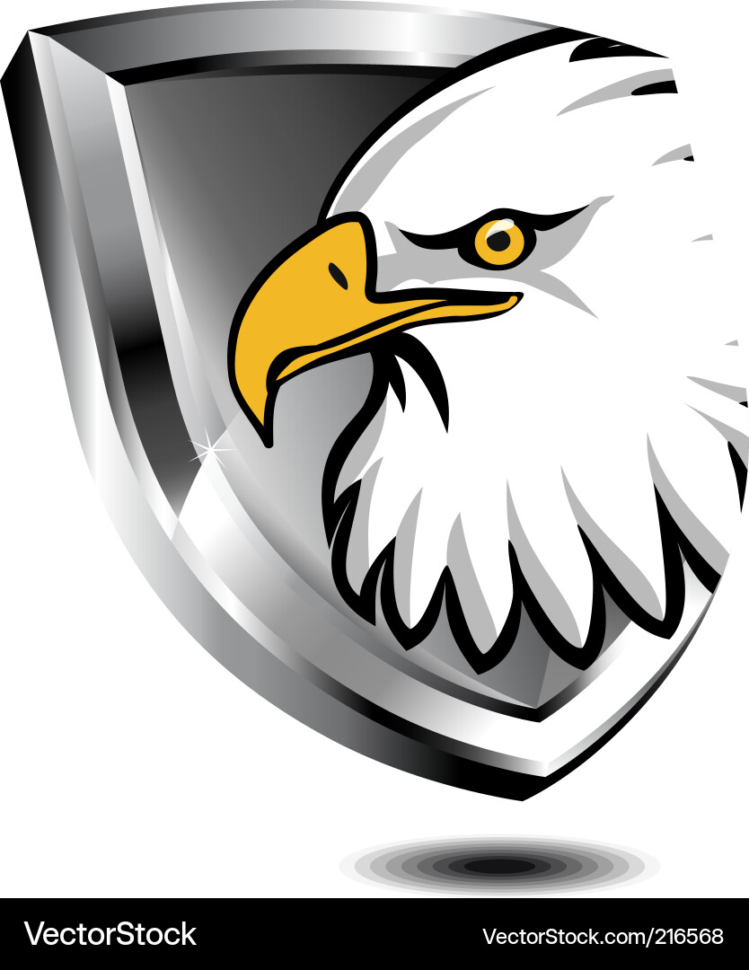 Silver Eagle Shield Royalty Free Vector Image - VectorStock