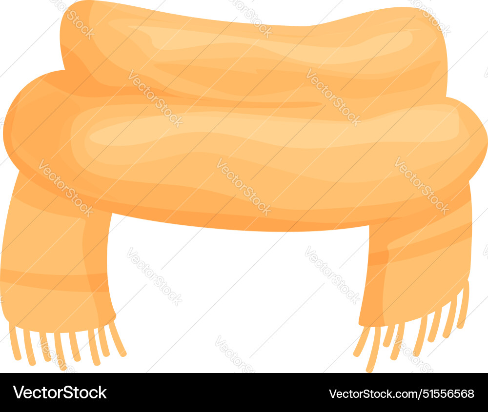 Warm knitted winter scarf isolated on white Vector Image