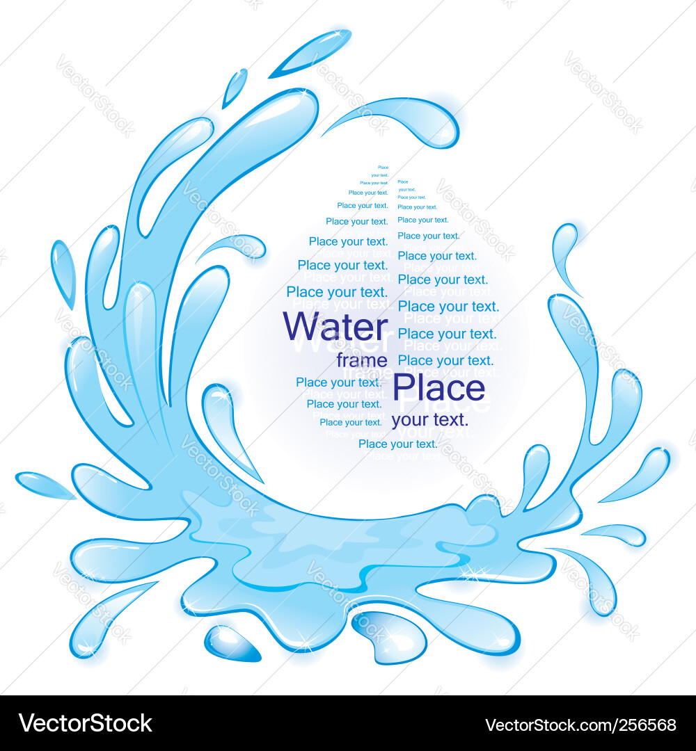 Water Splash Frame Royalty Free Vector Image - VectorStock