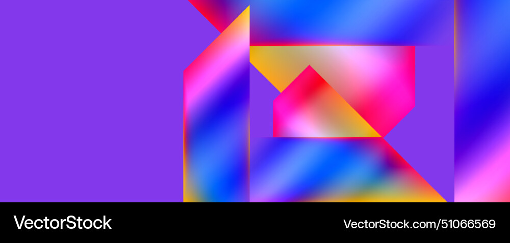 Abstract art with colorful geometric shapes Vector Image