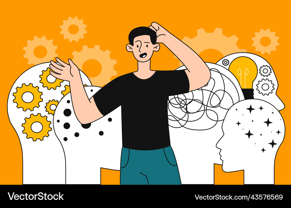 Concept of neurodiversity Royalty Free Vector Image