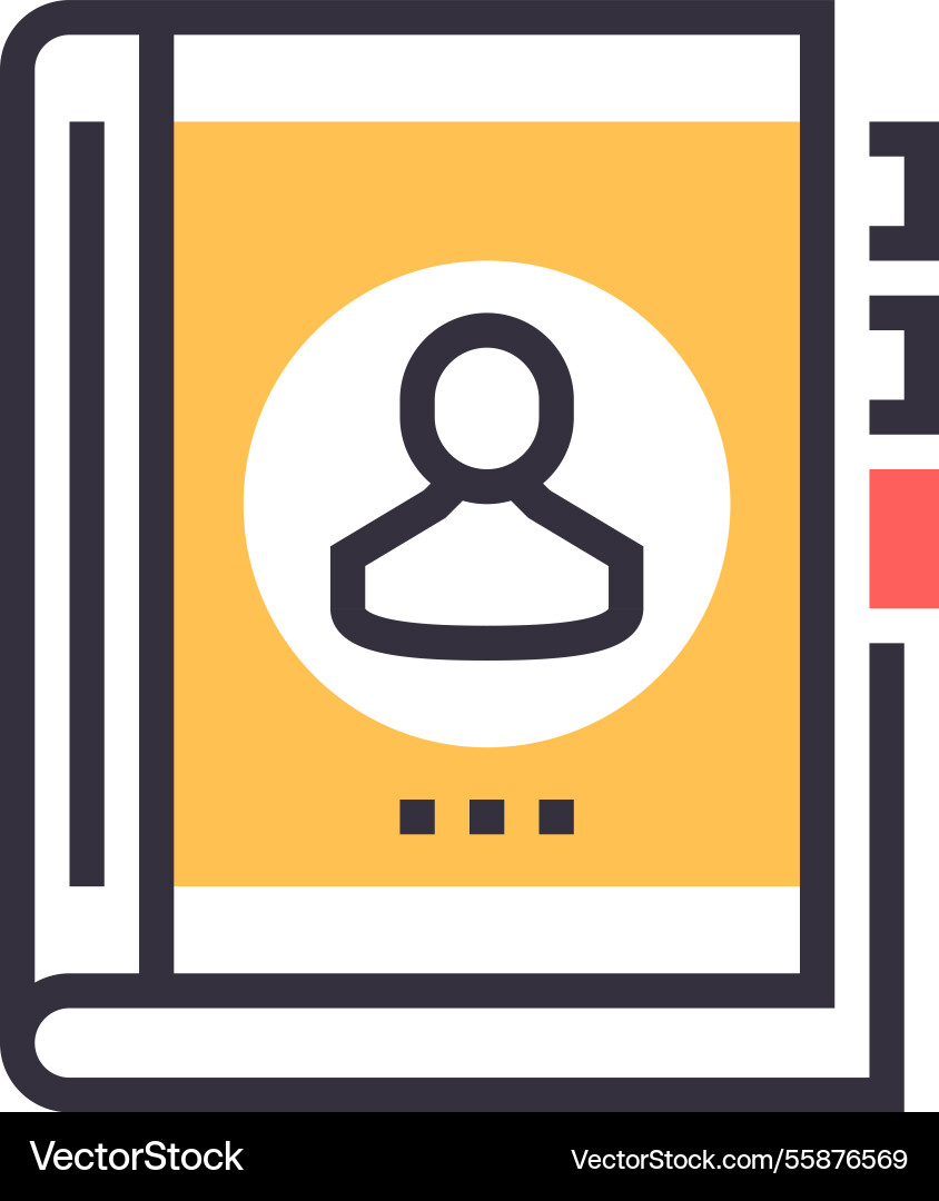 Contact list Royalty Free Vector Image - VectorStock